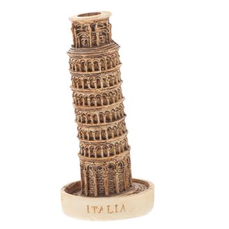 Cabilock Miniatur Schiefer Turm von Pisa Modell Kunstharz Langlebig Stabile Schreibtischdekoration Architekturfigur