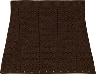 A Paper Kid Femme, Jupes, Brun, Taille: 40 FR Short Knitted Skirt