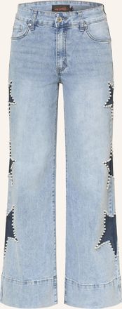 Miss Goodlife Miss Goodlife Flared Jeans Mit Schmuckperlen blau