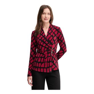 Joseph Ribkoff Blouse portefeuille imprim&eacute; g&eacute;om&eacute;trique - Femme - Blouses et Chemises - Multicolore - Taille: 36 FR