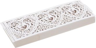 Artibetter UTHCLO 50 Stück LED Teelicht Papierhüllen mit Filigranem Herz Motiv Dekorative Kerzenumwicklungen aus Hochwertigem Art für Hochzeit Party und Stimmung