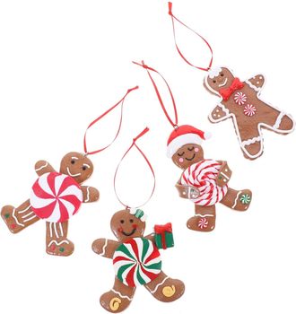 PartyKindom 4stücke Teiliges Lebkuchenmann Anhänger Weihnachtsbaumschmuck Aus Polymeren Miniatur Weihnachtsdeko Zum Aufhängen Vielseitige Festtagsdekoration Für Z