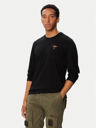 Aeronautica Aeronautica Militare Longsleeve 262TS2390UJ00372 Schwarz Regular Fit