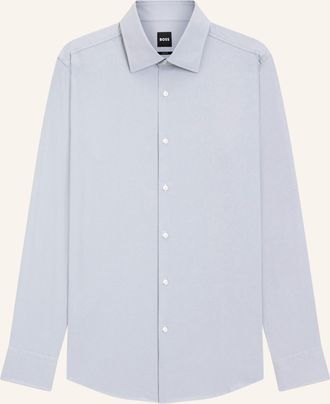 HUGO BOSS Hemd Hank Slim Fit grau