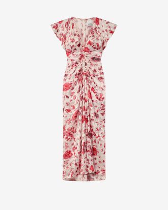 Isabel Marant Robe Lyndsay - Femme - &Eacute;cru-rose - Taille34 - Isabel Marant