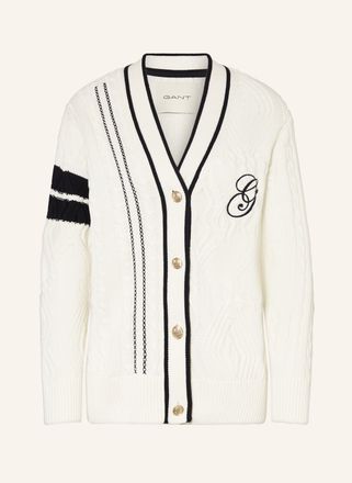 GANT Oversized-Strickjacke weiss