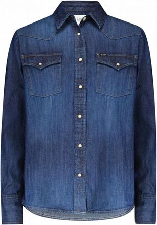 Lee Femme, Blouses et Chemises, Bleu, Taille: 38 FR Chemise Western Regular