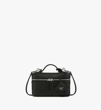 MCM Aren Kosmetiktasche aus Leder mit Maxi-Monogramm