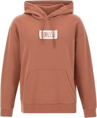 Maison Margiela Homme, Sweatshirts et sweats &agrave; capuche, Orange, Taille: M SweaT-shirt &agrave; capuche en jersey non bross&eacute;