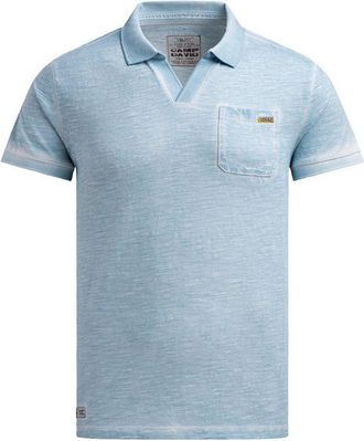 Camp David Poloshirt mit Seitenschlitze