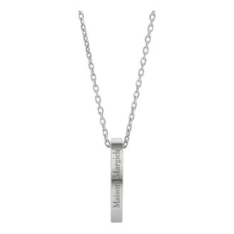 Maison Margiela unisex, Accessoires, Gris, Taille: ONE Size Logo Reference Necklace with Ring 3 mm