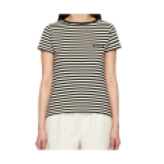 Moncler Femme, Tops, Noir, Taille: 38 FR T-shirt à rayures pour hommes