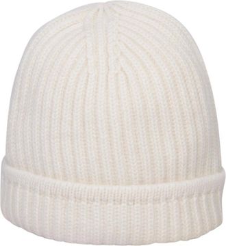 Blanca Vita Femme, Accessoires, Blanc, Taille: ONE Size Ribbed Beanie