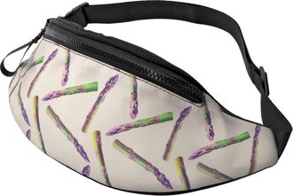 Generic Sporttasche Multifunktionale G&uuml;rteltasche Spargel-Druck Urkomisch Mit Rei&szlig;verschluss Bauchtasche F&uuml;r Radfahren Joggen Wandern 14X35Cm