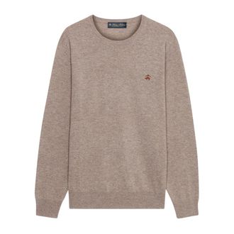Brooks Brothers Pull &agrave; col rond avec logo - Homme - Pulls - Rose - Taille: L