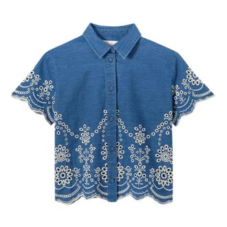 Saint Barth Femme, Blouses et Chemises, Bleu, Taille: 46 FR Clementine Shirt