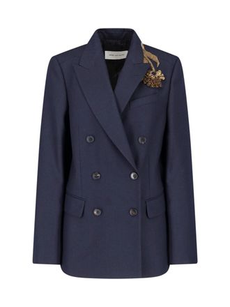 Dries Van Noten Doppelreihiger Bestickter Blazer