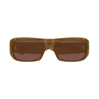 Saint Laurent Rechteckige Sonnenbrille - - Accessories - Herren - Braun - 57 MM