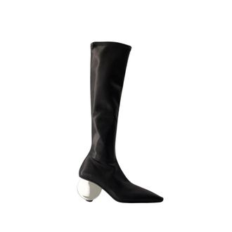 Courr&egrave;ges Circle Heel Boots - - Shoes - Damen - Schwarzk - 39 EU
