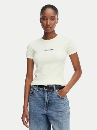 Calvin Klein Jeans T-Shirt LV047G816G Creme Slim Fit