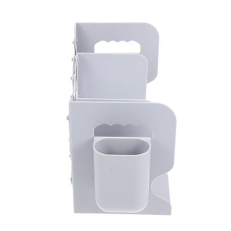 NUOBESTY Faltbarer Buchst&auml;nder mit Stiftehalter, Kunststoff Buchst&uuml;tze f&uuml;r B&uuml;ro und Zuhause, klappbares Organizer-Set f&uuml;r aufger&auml;umten Schreibtisch