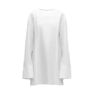 Carven Femme, Robes, Blanc, Taille: 38 FR Pulls &agrave; col rond