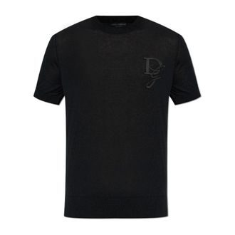 Dolce & Gabbana Kaschmirpullover mit Logo - - Knitwear - Herren - Schwarzk - XL