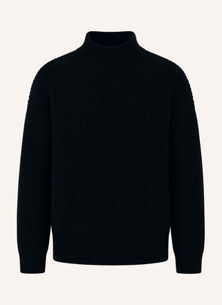 Kiefermann Kiefermann Kiefermann Rippstrickpullover Aus Merinowolle Mit Mock Neck Emilian blau