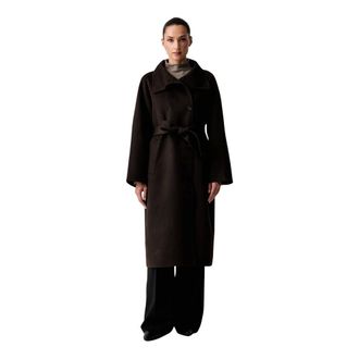 Marc O'Polo Manteau ceintur&eacute; simple boutonnage - Femme - Manteaux - Brun - Taille: 42 FR