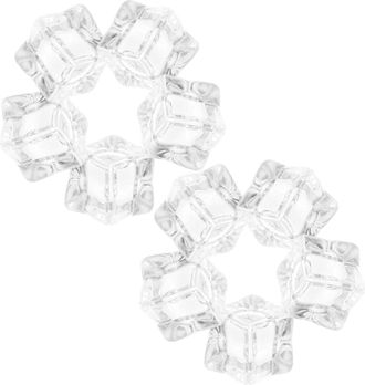 PartyKindom 100 Stück Eiswürfel Kunststoff Transparente Wiederverwendbare Fake Ice Rocks Vielseitige Vase Füller und Fotografie Dekoration für Bar und Zuhause