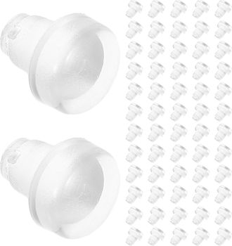 DOITOOL 100 runde M&ouml;belf&uuml;&szlig;e - Transparente Stuhlbeinkappen, Rohrendstopfen, rutschfeste Kappen f&uuml;r Tisch- und Hockerbeine - Kunststoff-Rohrstopfen, 1 cm