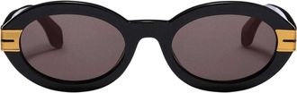 Palm Angels Miracle Katzenauge-Sonnenbrille f&uuml;r Damen, Azetat, Metall (Schwarz/Dunkelgrau)