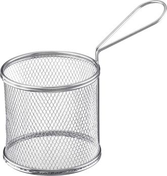 Westmark Servierkörbchen/Pommes-frites-Korb, rund, Füllvolumen: ø 9 x 13 cm, Rostfreier Edelstahl, Tapas + Friends, Silber, 69122270