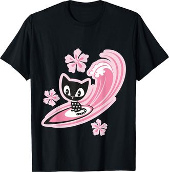 Pussy Deluxe Surfing Cat T-Shirt