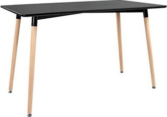 Happy Garden Table rectangulaire PIA 120x70cm Noire. Table de Salle à Manger rectangulaire de Style scandinave pour 4 Personnes