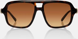 Gucci Lunettes de soleil aviateur Horsebit