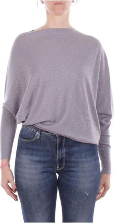 Manila Grace Femme, Pulls, Gris, Taille: 40 FR Pull asymétrique