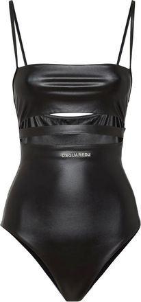 Dsquared2 maillot de bain en cuir artificiel - Noir