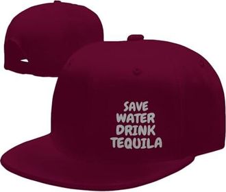 Generic &Eacute;conomisez leau, Buvez De La Tequila Femme Homme Casquette Hip Hop L&egrave;g&eacute;re Strapback Cap S&eacute;chage Rapide Snapback Chapeau pour Camping P&ecirc;che Adulte