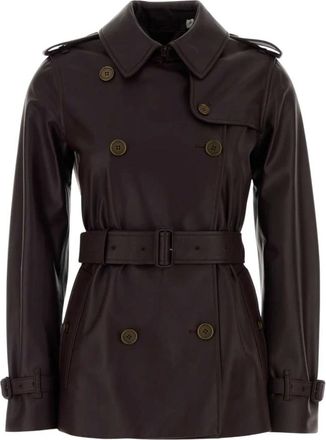 Burberry Trench Kensington - Femme - Manteaux - Violet - Taille: 34 FR