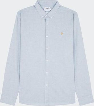 Farah Chemise col américain slim-fit en coton biologique - Taille S