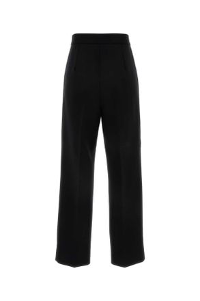 Max Mara Womens Black Stretch Wool Verbano Pant Nero Pantaloni Trousers