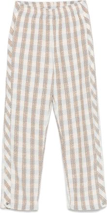 Blue Sky Inn Karierte Bouclé-Hose - Nude