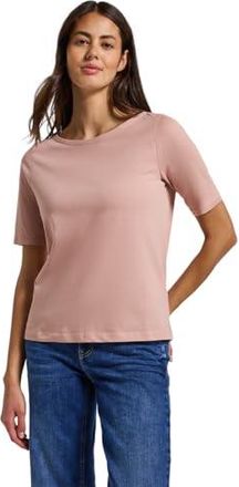 Street One 3228108 T-Shirt avec col Bateau, Rose p&acirc;le, 42 Femmes
