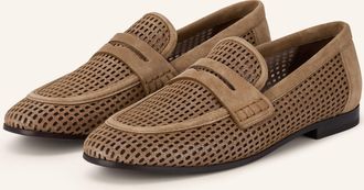 Brunello Cucinelli Brunello Cucinelli Penny-Loafer Mit Cut-Outs braun