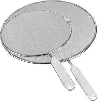 Metaltex 209703080 Spritzschutz verzinnt, 2 Einheiten, 2-er Set, aluminium