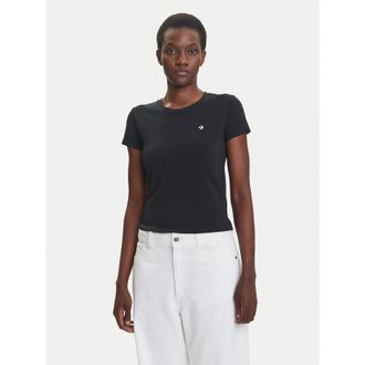 Converse T-Shirt 10027252-A02 Schwarz Slim Fit