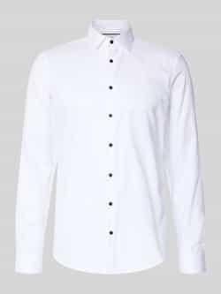 Jake*s Slim Fit Businesshemd aus Baumwolle mit Kentkragen