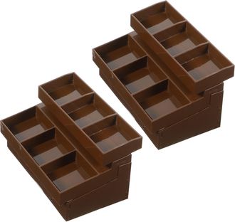 TOPBATHY 2 St&uuml;ck Mini -Obst- und Gem&uuml;seregal puppenhaus winzige M&ouml;bel Mini M&ouml;belmodell Coffee