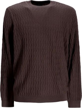 A|X Armani Exchange pull en maille nervurée - Marron